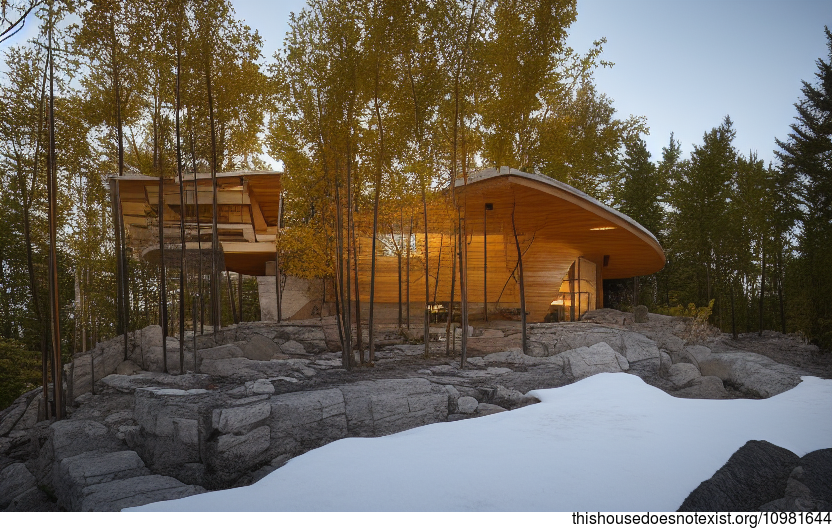 A Modern Architecture Home in Ottawa, Canada with an Exposed Wood ...