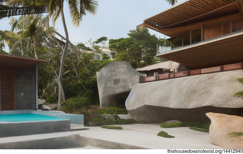 A Modern Home with Exposed Wood, Stone, and Bamboo in Rio de Janeiro ...