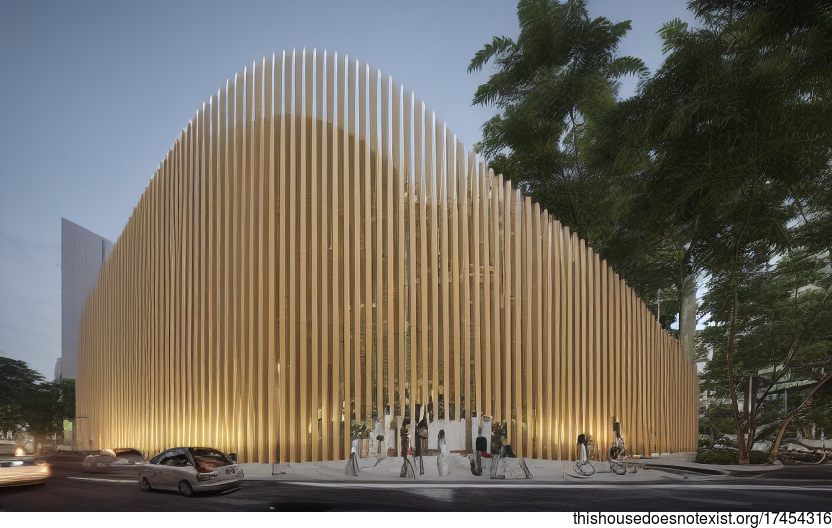 A modern, sustainable, and eco-friendly office building exterior ...