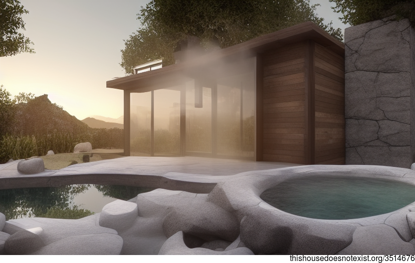 A modern architecture home designed to take in the best of sunset views ...