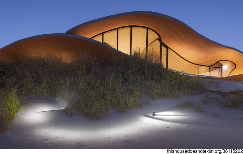 A Curved, Glass House With Wood and Vines by the Beach - Architecture ...