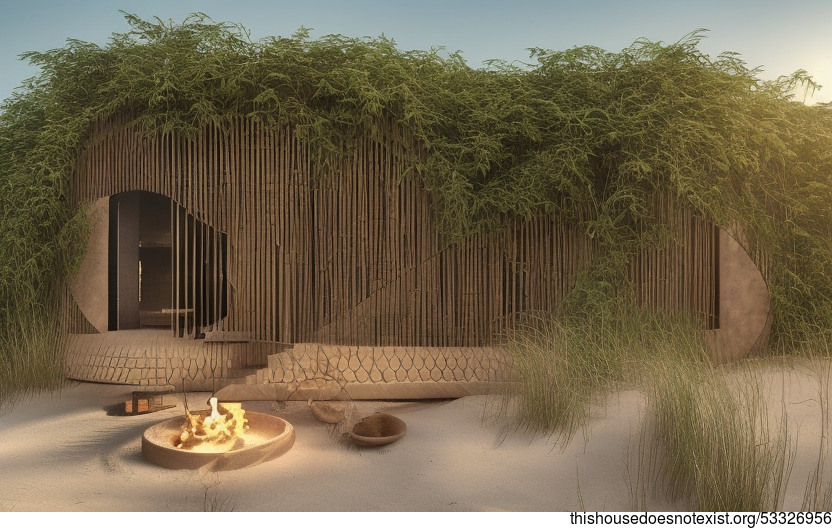 A Modern, Anthropomorphous Tribal Home with Exposed Circular Bejuca ...