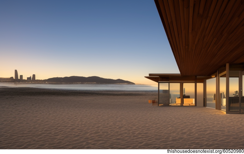 A Modern Architecture Home with an Exposed Rectangular Glass Facade ...