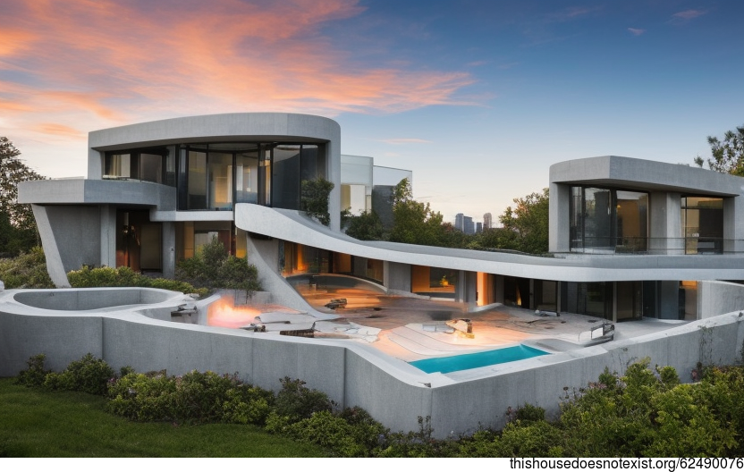 A beautiful modern architecture home with stunning views of the ...