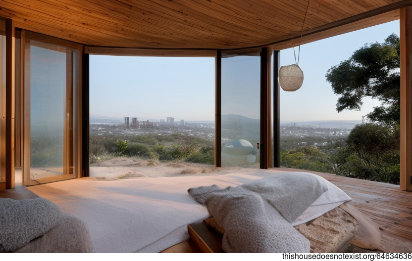 Circular Glass House With Exposed Bejuca Wood and Onsen in Johannesburg ...